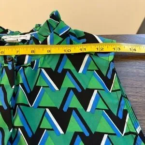 Carolina Belle | Tops | Carolina Belle Vibrant Blue And Green Patterned ...